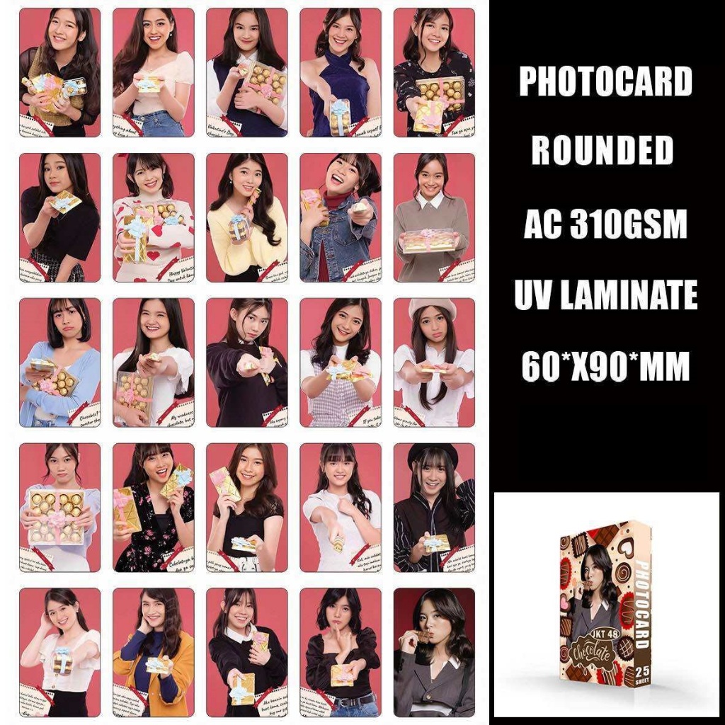Jual Photocard adel jkt48 1 set isi 25 pcs Zee Freya think donut fotocard | Shopee Indonesia