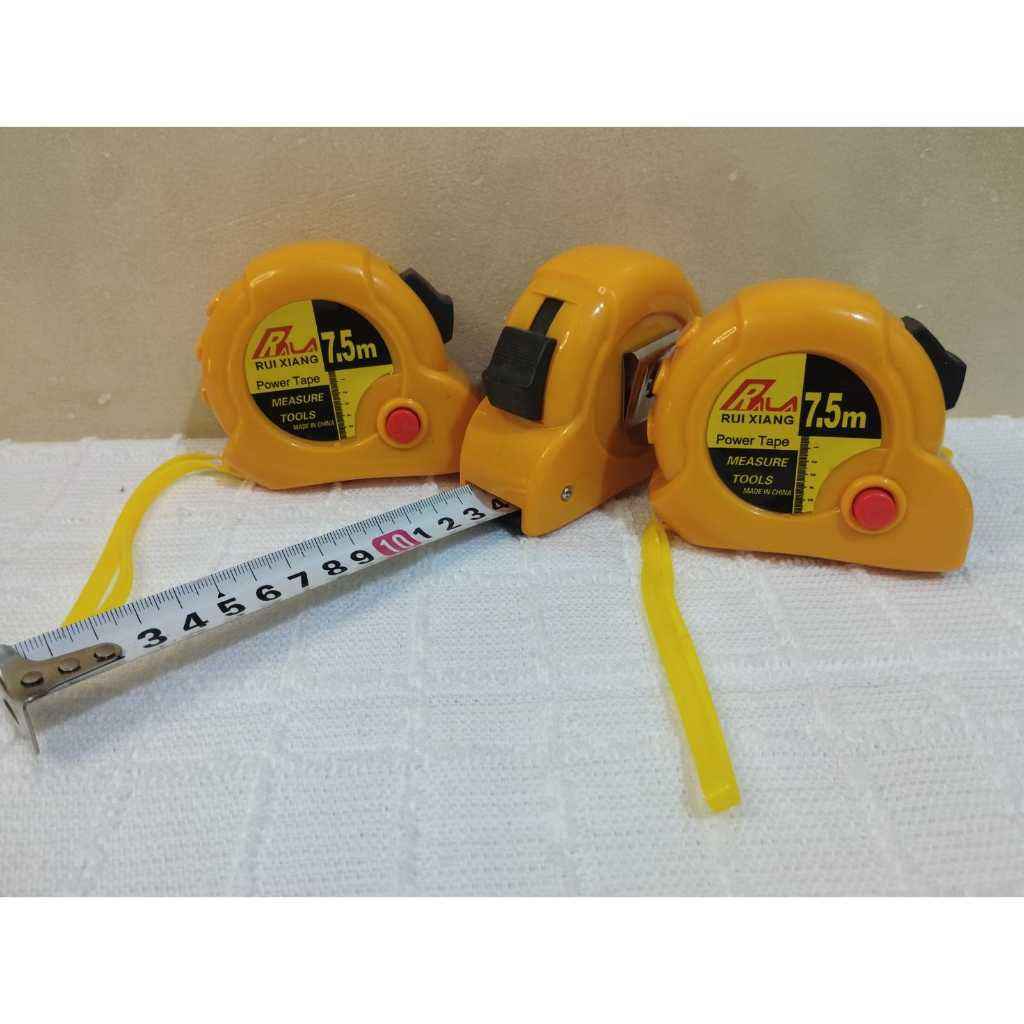 Jual Meteran Rui Xiang Bangunan ukuran 7.5M / Measuring Tape Pita Putih ...