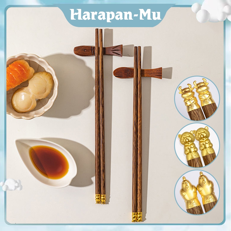 Jual Sumpit Zodiac Natural Solid Wood Chopsticks Sumpit Dapat Digunakan ...