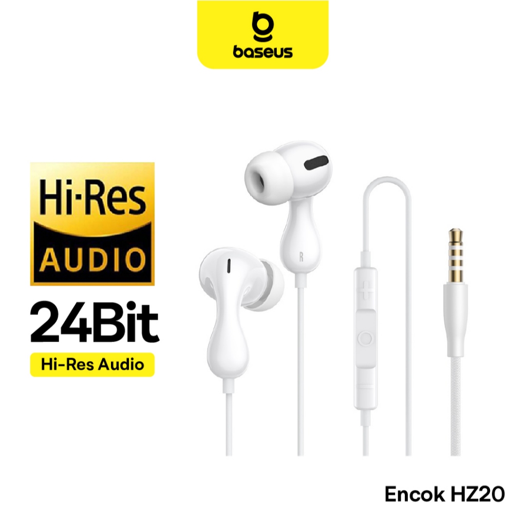 Jual BASEUS Headset Encok HZ20 Wired Earphones + Mic | Handsfree Kabel ...