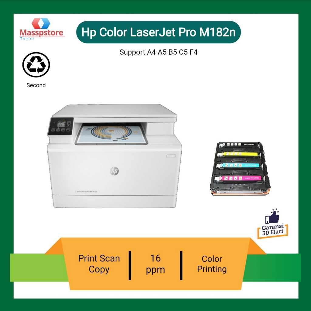 Jual Printer Color Scan Copy Hp LaserJet Pro MFP M182n | Printer Laser ...