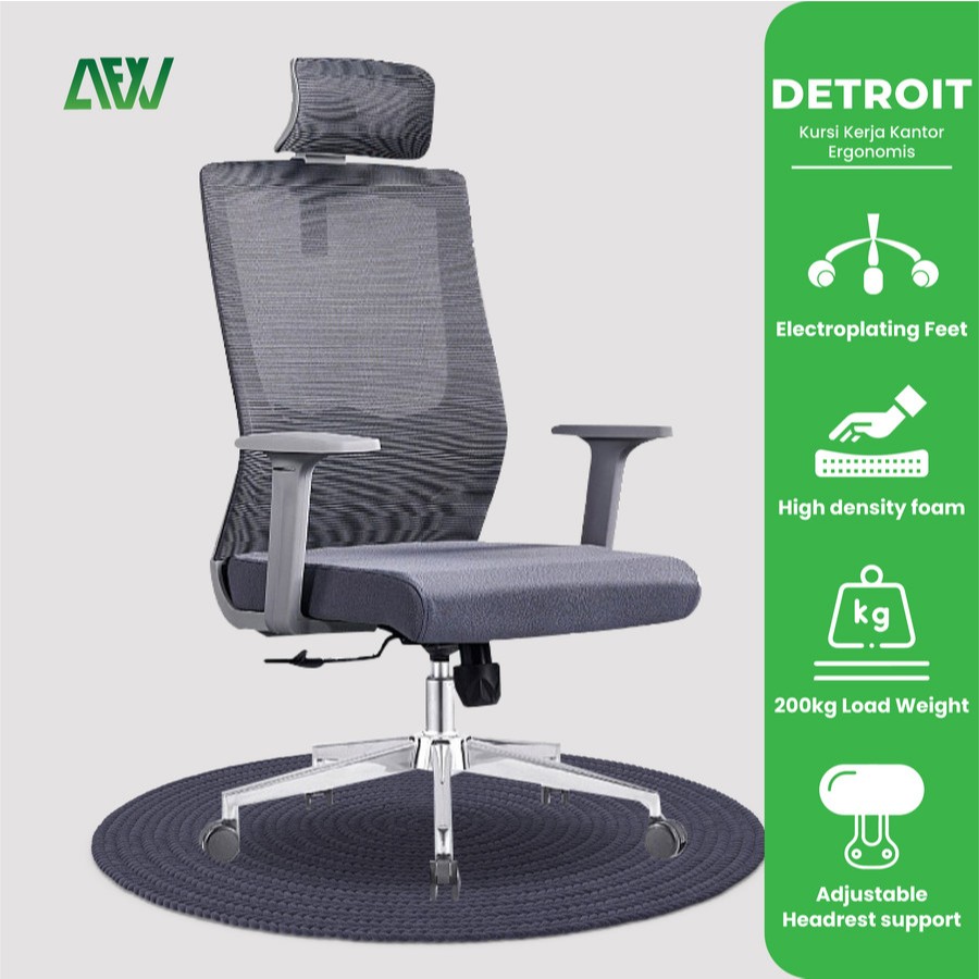 Jual All For Work Kursi Kerja DETROIT Kursi Kantor Ergonomis Kursi ...