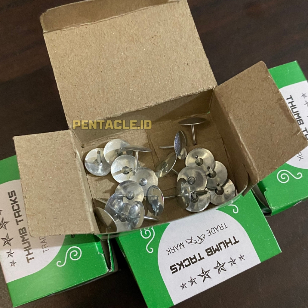 Jual Pines Paku Payung 1 Box Thumb Tacks Thumbtacks Besi Steel Kuat ...