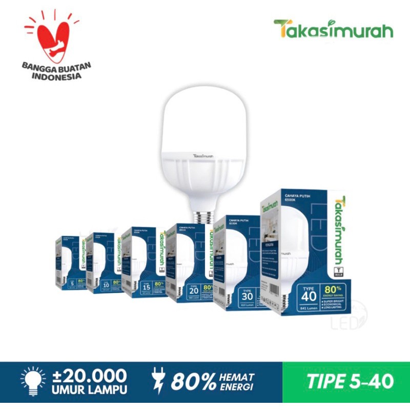 Jual BOHLAM BOLA LAMPU LED TAKASIMURAH 5 10 15 20 30 40 50 KAPSUL CAPSULE TAKASI MURAH TERANG ...