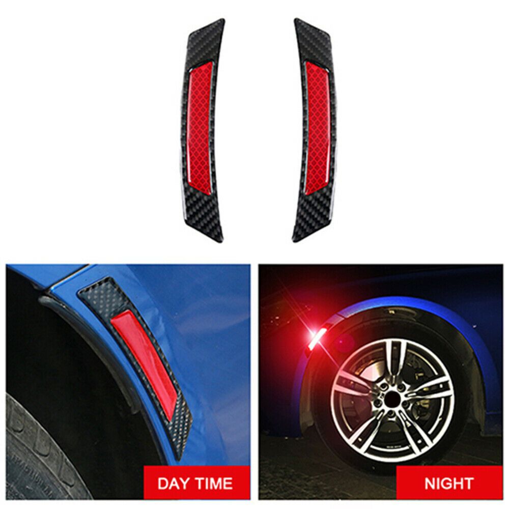Jual Sticker Reflector 3D Carbon 2pcs Wheel Fender Stiker Reflektor ...