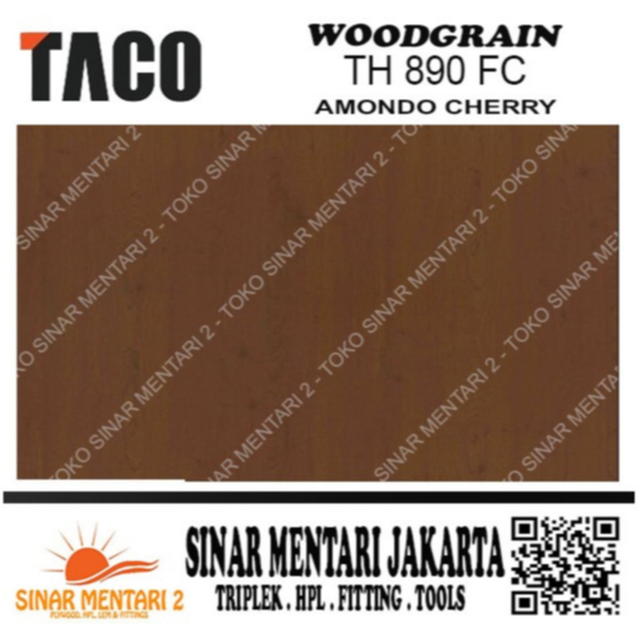 Jual TACO HPL WOODGRAIN TH 890 FC AMONDO CHERRY | Shopee Indonesia