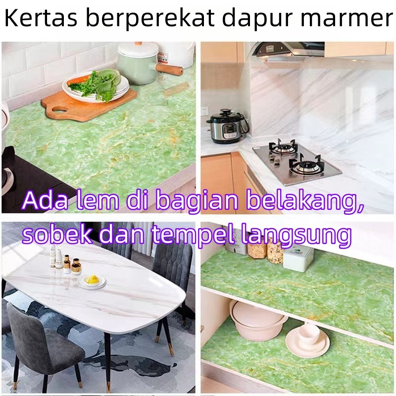Jual Stiker Wallpaper Dinding Meja Dapur Tahan Minyak 60*3M/60*5M/60*10M/Wallpaper Dapur Premium ...