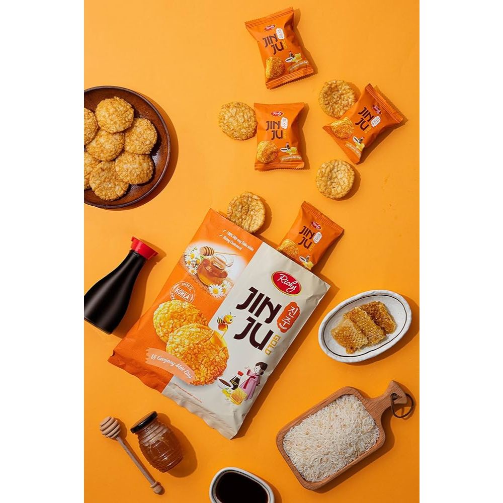Jual RICHY JINJU GOLD RICE CRACKER RASA MADU KUE BERAS 100 GR | Shopee ...