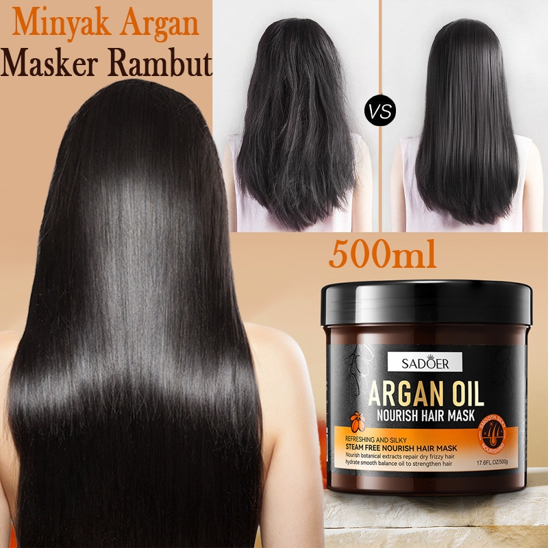 Jual Minyak Argan Masker Rambut Nutrisi 500g Perawatan Rambut Lembut ...