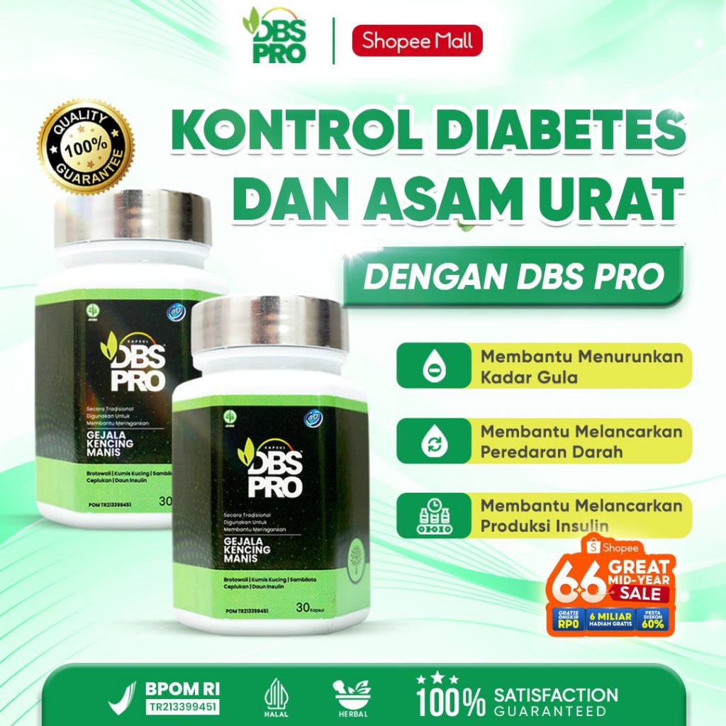 Jual DBS PRO Obat Herbal Isi 30 Kapsul, Yang Mampu Menurunkan Kadar ...