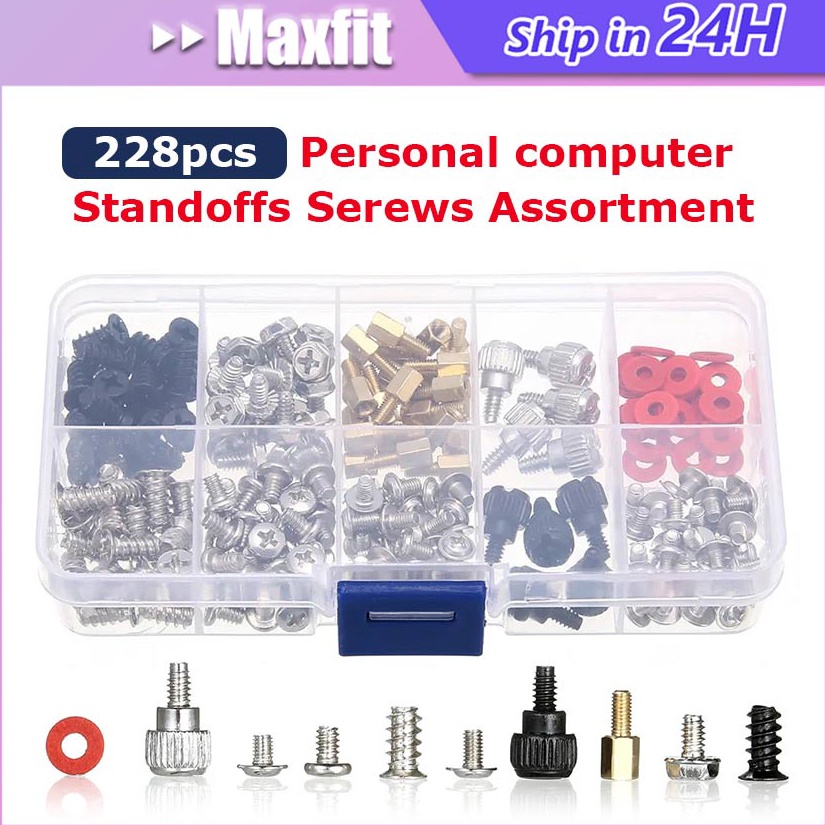 Jual 228Pcs Baut Komputer Set Baut Casing Pc Side Panel Tempered Glass ...