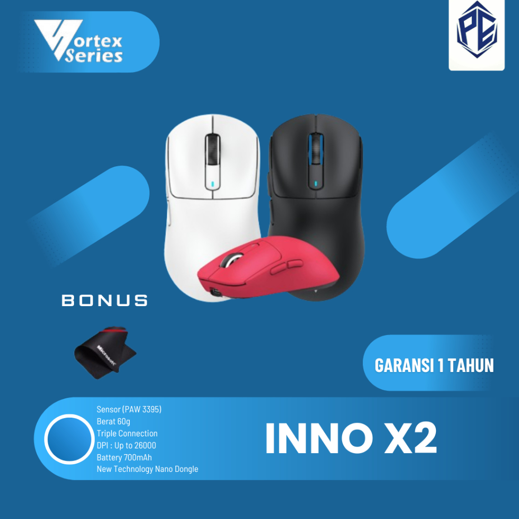 Jual Vortexseries Inno X2 SuperLight Wireless Gaming Mouse | Shopee ...