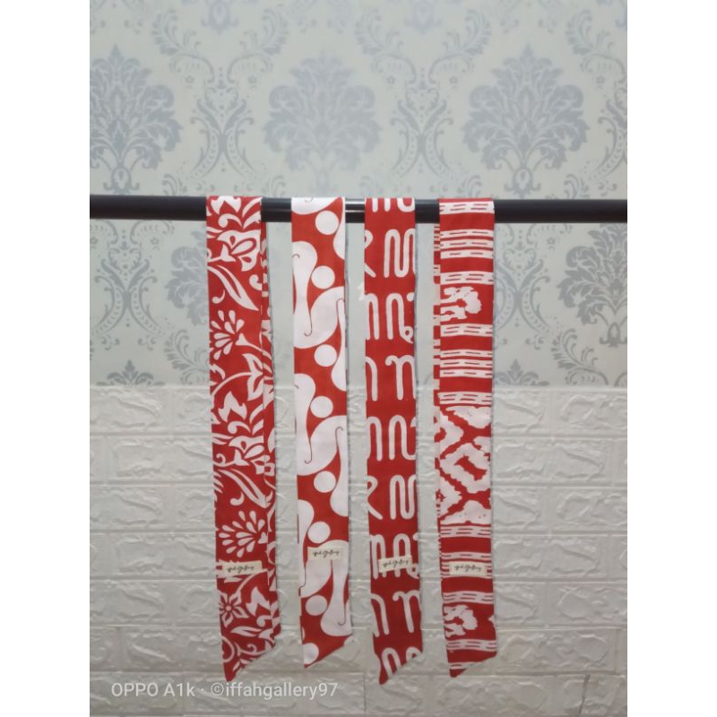 Jual twilly batik • [ MERDEKA ] • syal merah putih • Pekalongan ...