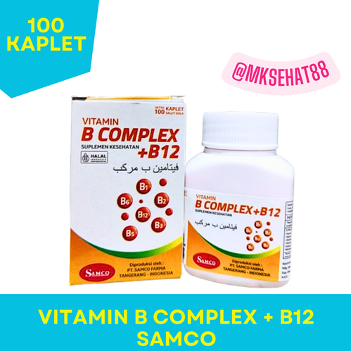 Jual Samco Vitamin B Complek Plus B12 / 100 Tablet / Meningkatkan ...
