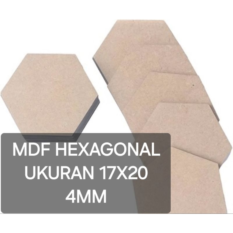 Jual MDF HEXAGONAL/HEXA POLOS BAHAN PREMIUM 6MM UKURAN 17X20 | Shopee ...