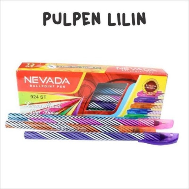 Jual ballpoint pen lilin NEVADA 924 ST 1 pack isi 12 pcs | Shopee Indonesia
