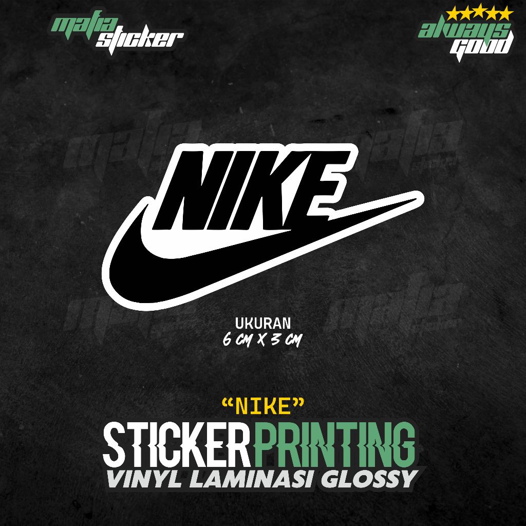 Jual STICKER/STIKER PRINT CUT NIKE | STIKER BRAND SPORT CASE HP HELM ...