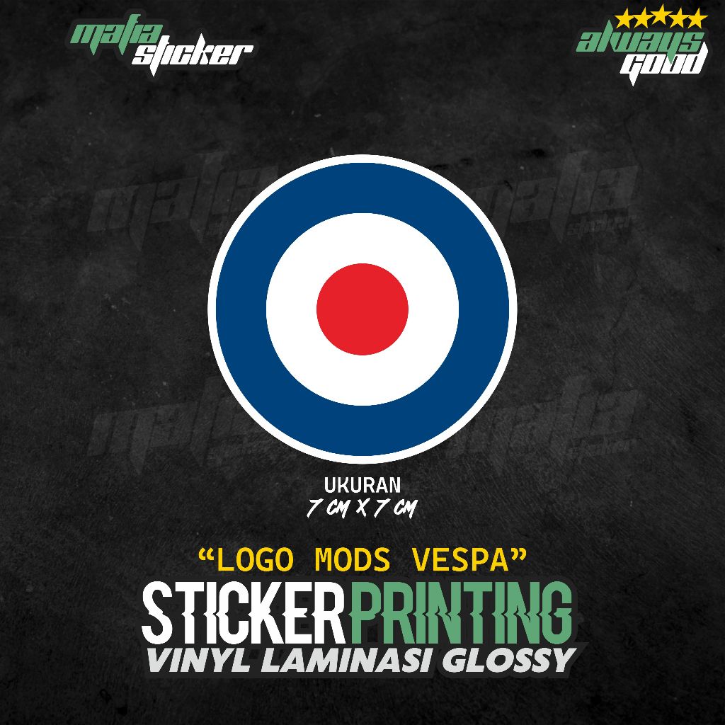 Jual STICKER/STIKER PRINT CUT MODS VESPA SCOOTER CLASSIC TARGET ...
