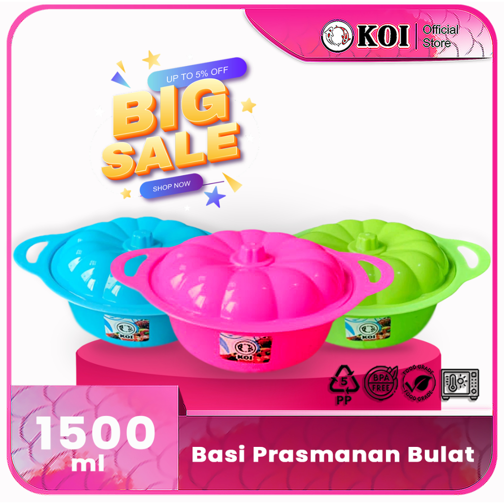 Jual Koi Official - Tempat Sayur Bulat bahan Plastik Basi Sayur Wadah ...