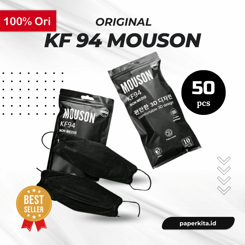 Jual Masker KF94 Mouson Original 4Ply Isi 10 Pcs Basic Warna terbaru ...