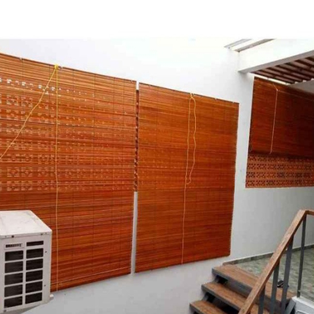 Jual HJ6 Tirai bambu Plitur vernis ukuran lebar 2mx tinggi 2m Lengkap ...