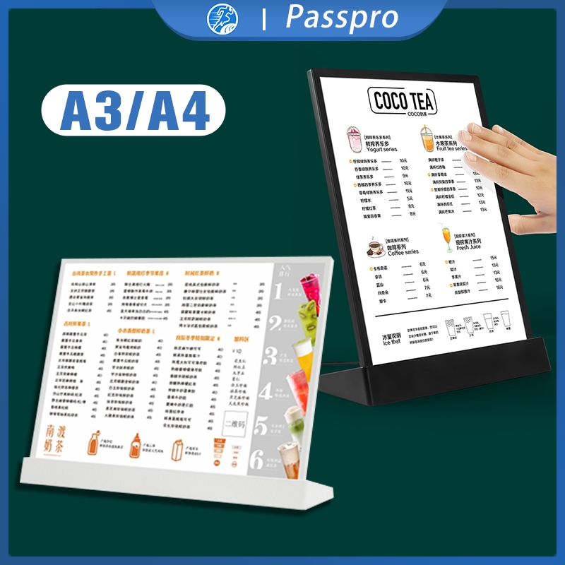 Jual Stand Menu Led Lampu Menu Board Akrilik Display Led Menu Display ...