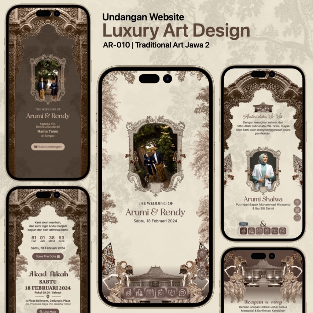Jual AR-010 | Undangan Digital Website Luxury Jawa Art 2 - Undangan Web ...
