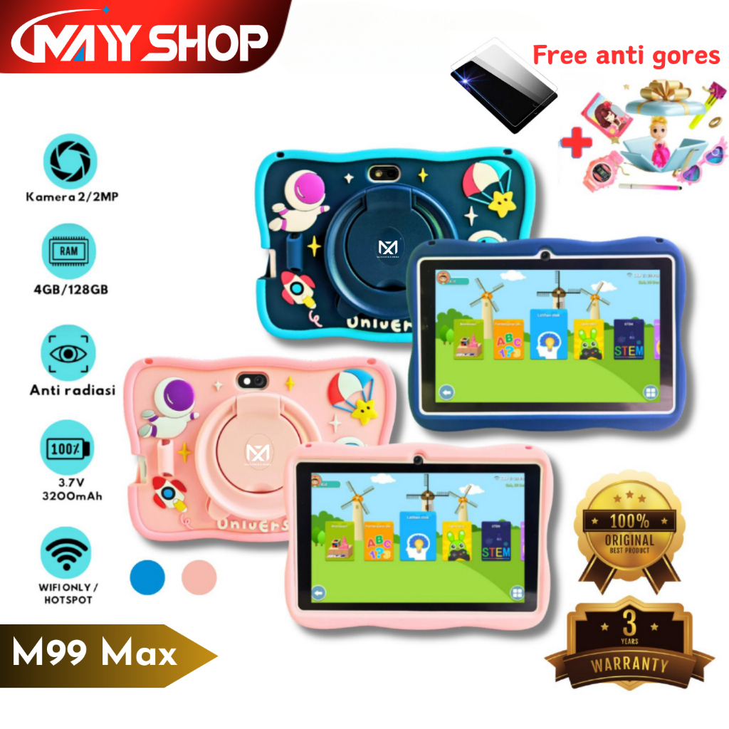 Jual 4GB+128GB/TAB STUDY KIDS Tablet Anak M99 Max Astronout Version ...