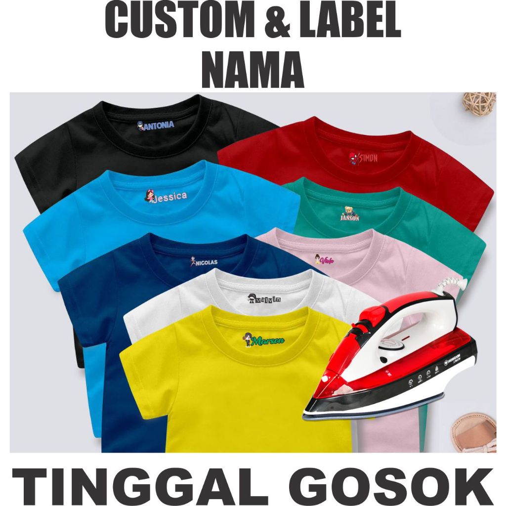 Jual Sticker Sablon Setrika DTF Stiker Kain Label Nama Baju Karakter ...