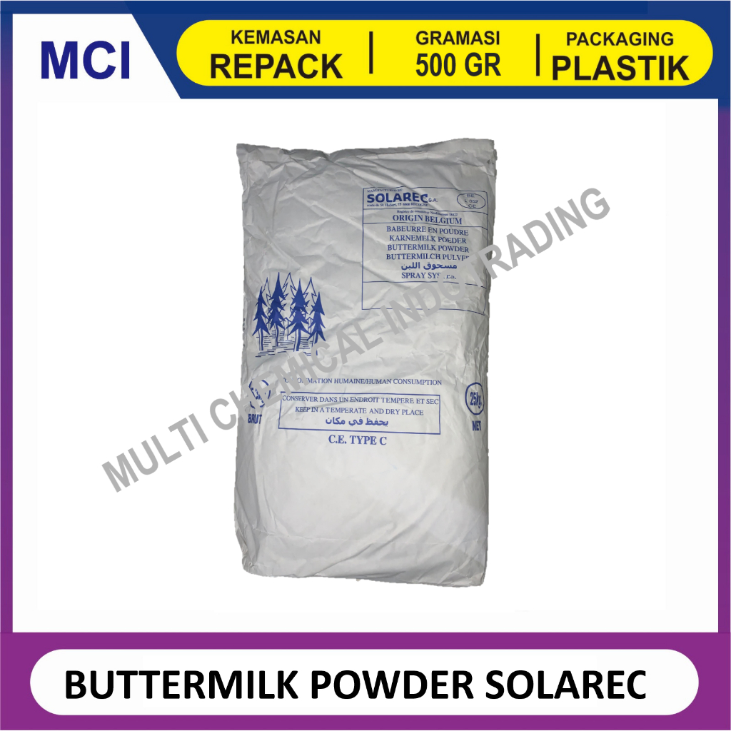 Jual BUTTERMILK POWDER PURE BUTTER MILK SOLAREC - 500 GR | Shopee Indonesia