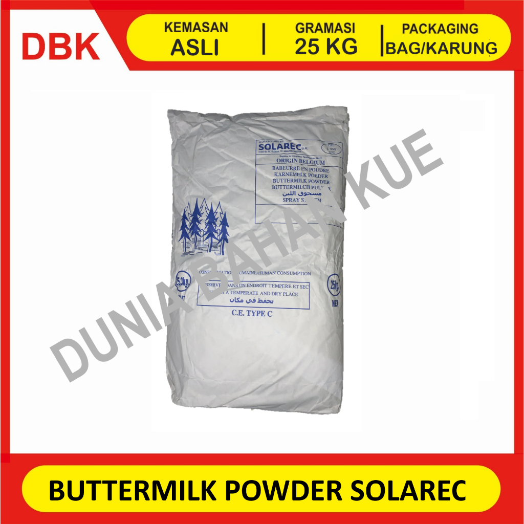 Jual BUTTERMILK POWDER SOLAREC - 1 BAG 25 KG / PURE BUTTER MILK SOLAREC ...