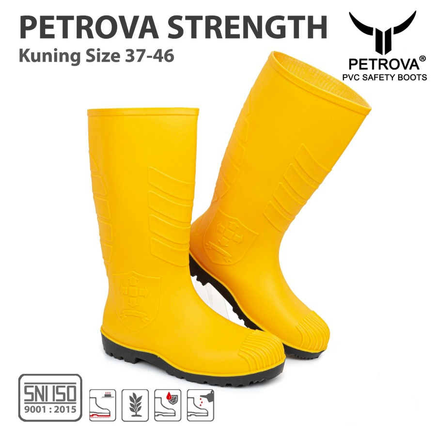 Jual Sepatu Booth PVC Ujung Besi PETROVA Ori - Sepatu Safety Boots ...
