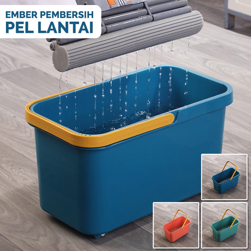 Jual Ember Air Plastik Roda Serbaguna Portable Flat Mop | Ember Pel ...
