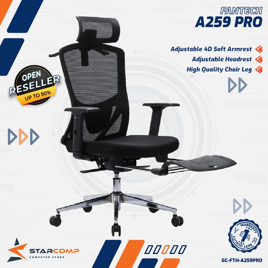 Jual Fantech OCA259 Pro / OCA259S Premium Office Chair Kursi Kerja ...
