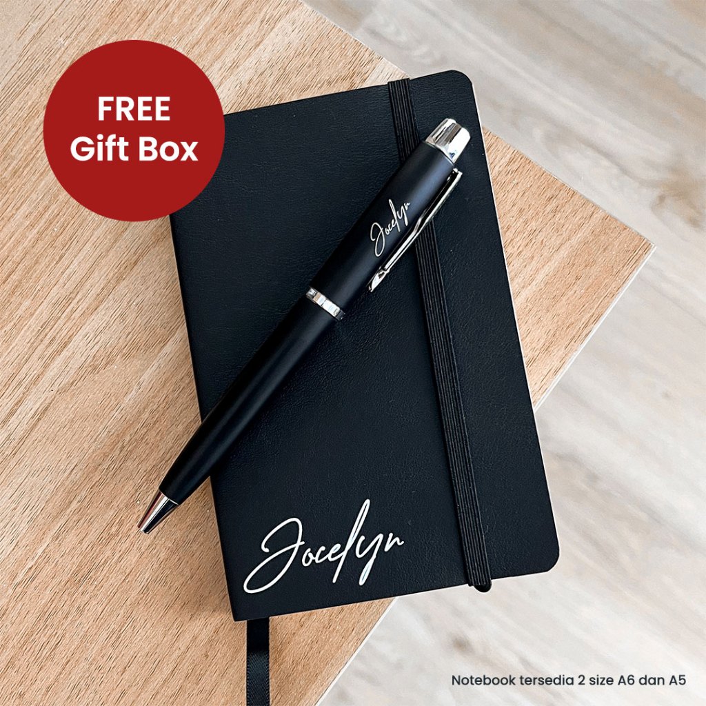 Jual Kado Notebook dan Pulpen Custom FREE Gift Box Hadiah Ultah Cowo ...