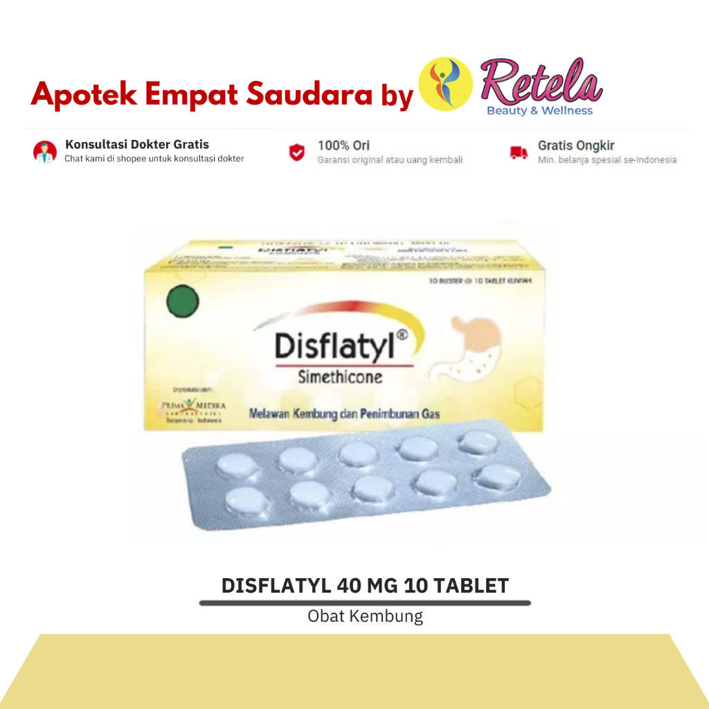 Jual DISFLATYL 40 MG 1 STRIP 10 TABLET | Shopee Indonesia