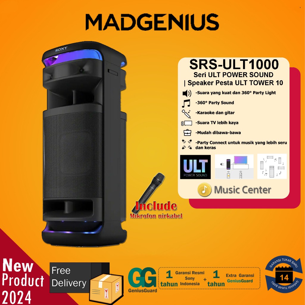 Jual SONY Original Bluetooth Speaker Sony SRS-ULT1000 / Seri ULT POWER ...