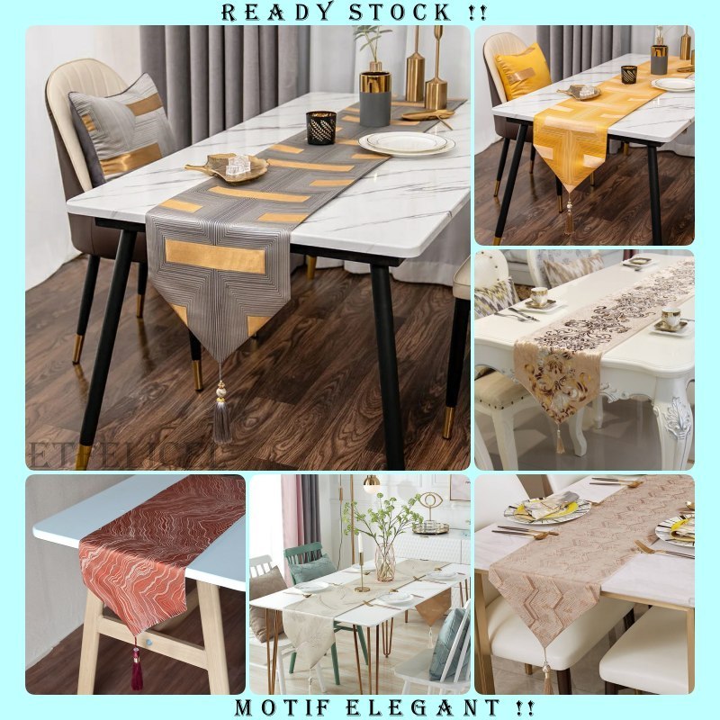 Jual ETFELICEL Elegant Nordic Table Runner/Taplak Meja Tamu Meja Makan ...