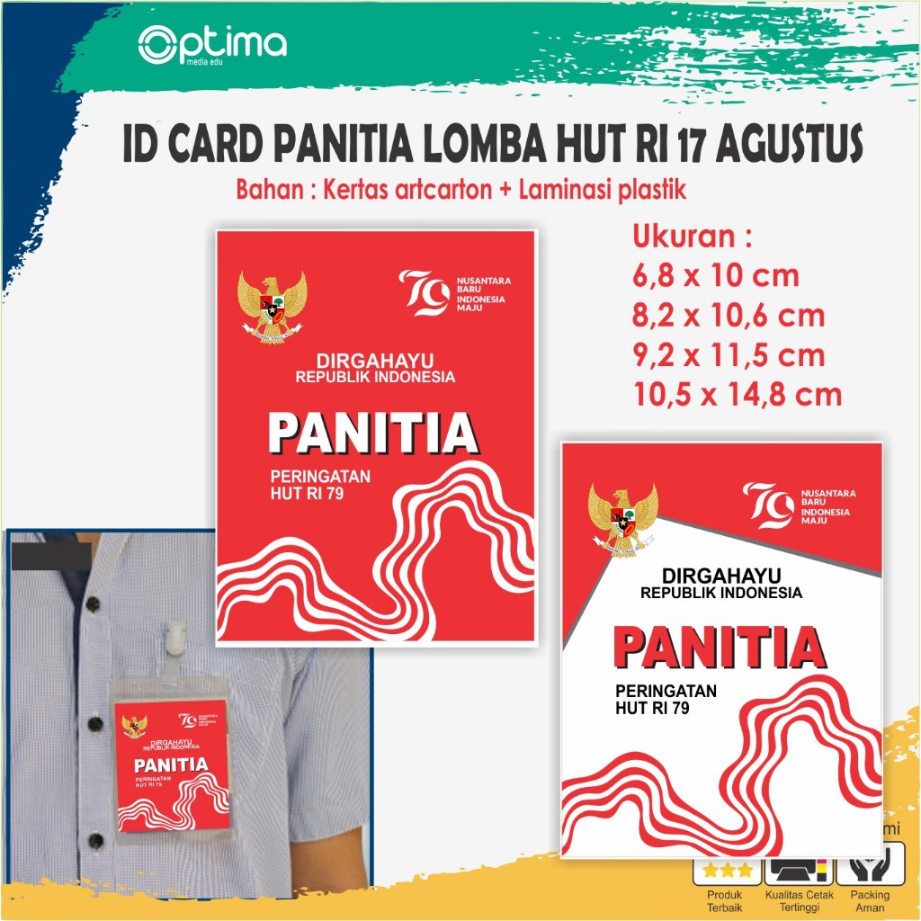 Jual ID Card Kartu Panitia Lomba HUT Kemerdekaan RI Tahun ini | Shopee ...