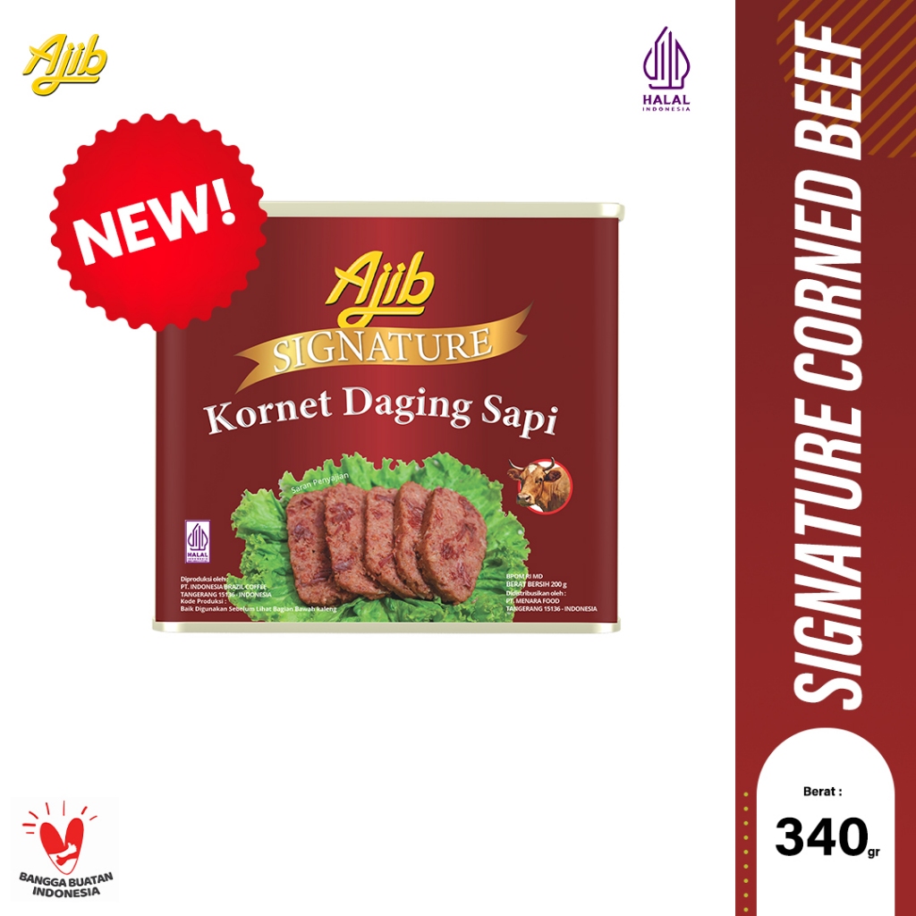 Jual Ajib Signature Kornet Daging Sapi 340 gr | Shopee Indonesia