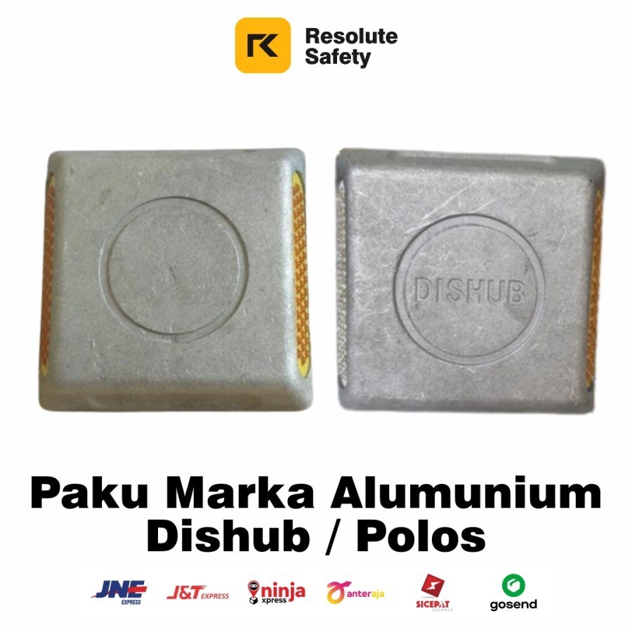 Jual Paku Marka Jalan Alumunium Kuning Putih Logo Dishub / Polos ...