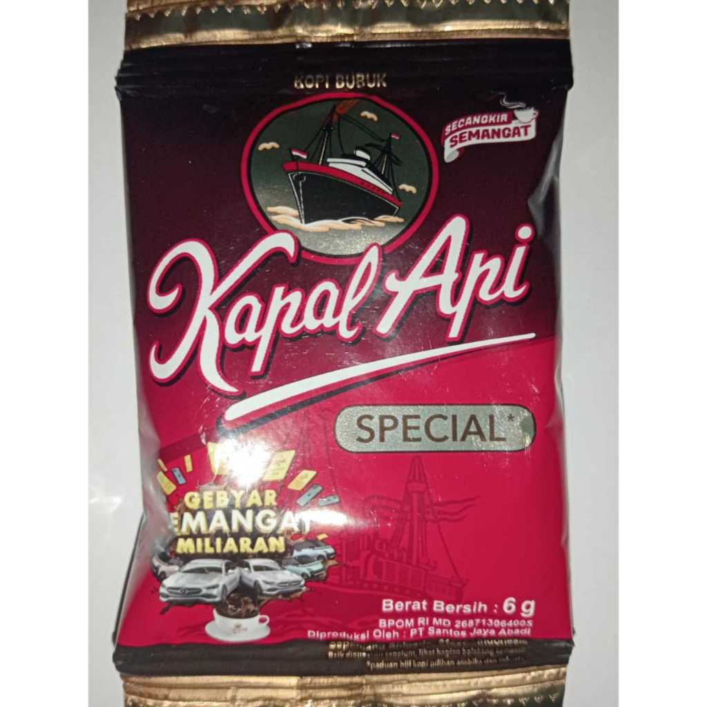 Jual Kopi Kapal Api Special Mini tanpa gula 10 sachet x 6 gr [HARGA 1 ...