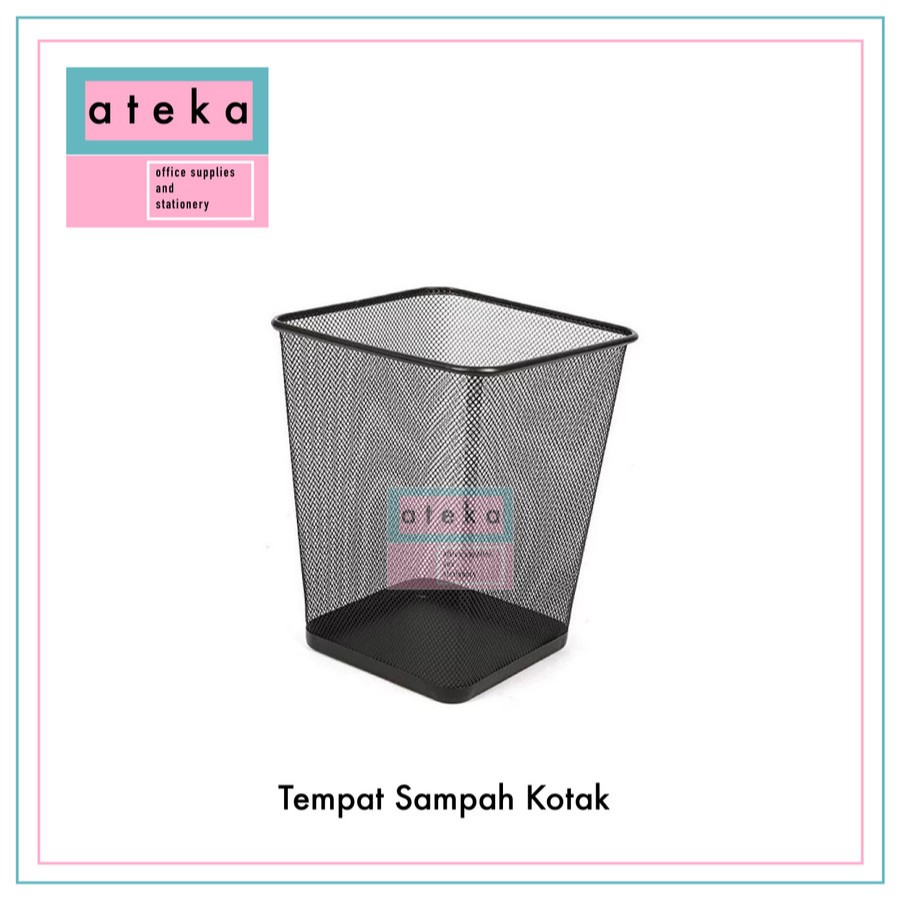 Jual Waste Basket Kotak / Tempat Sampah Besi / Tong Sampah Jaring Besi | Shopee Indonesia