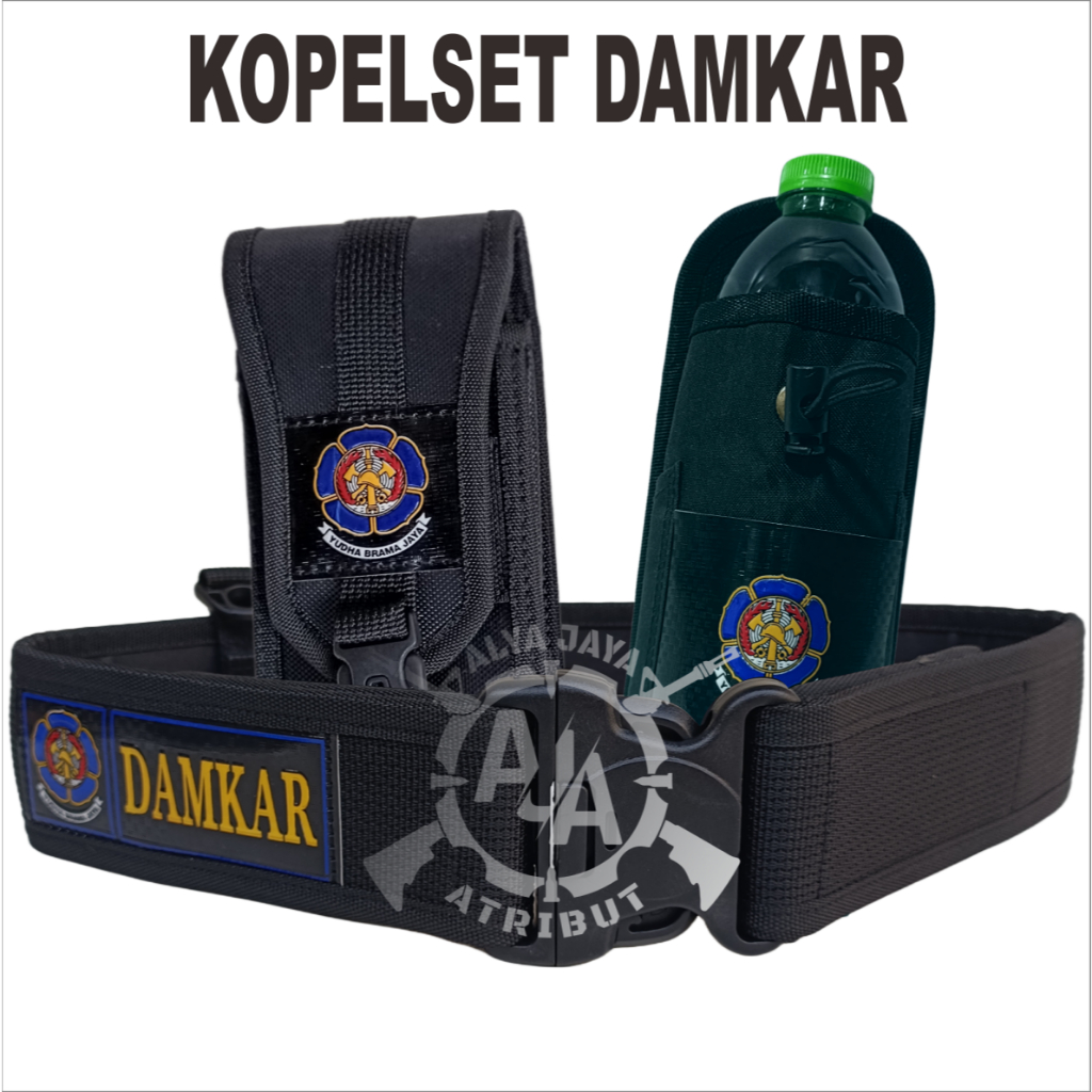 Jual Alya Jaya Atribut Sabuk Kopel Damkar Lengkap 1 Set Hitam Tersedia ...