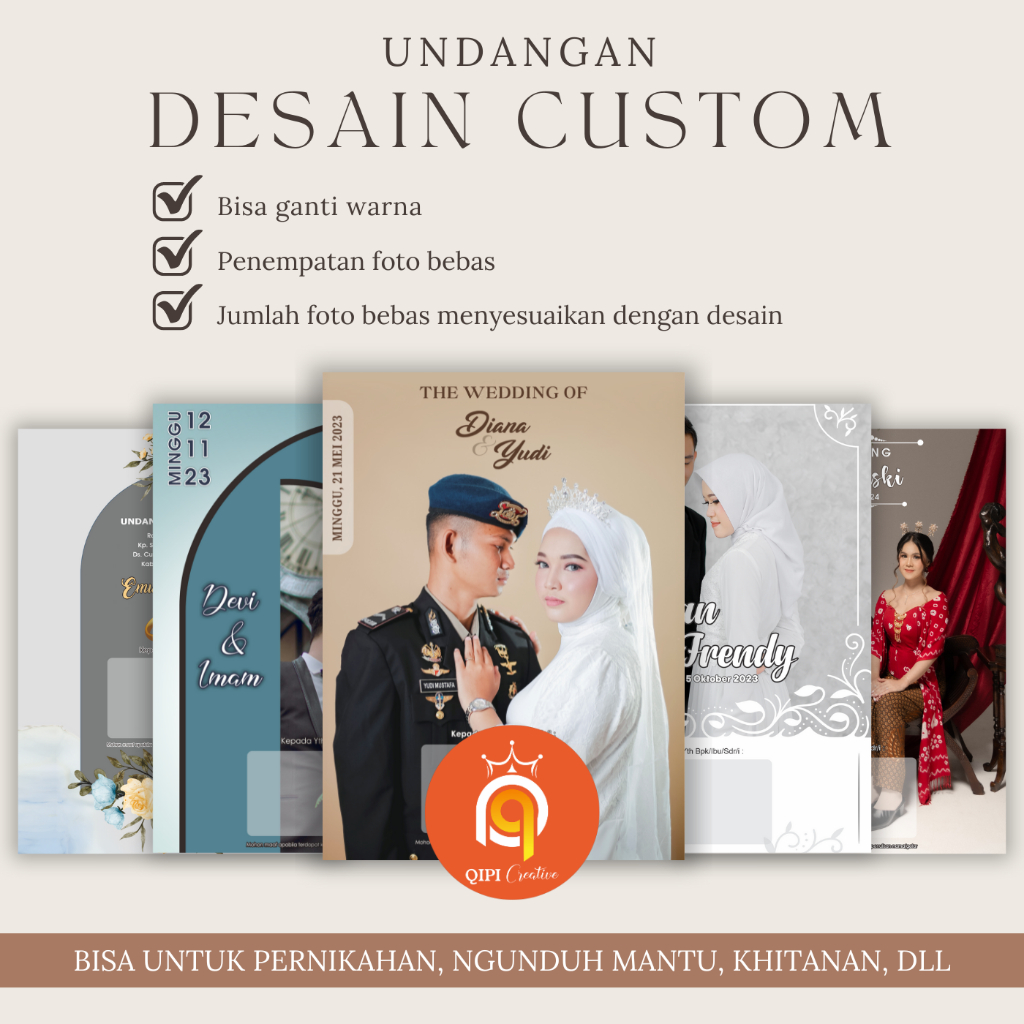 Jual Undangan Pernikahan Custom (Pemesanan