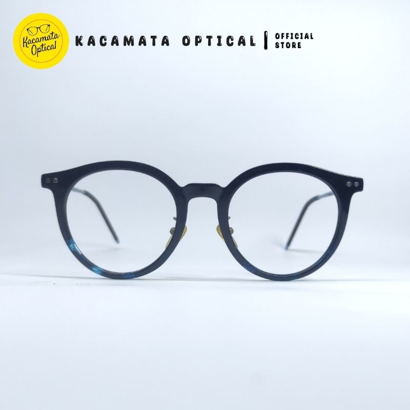 Jual KACAMATA OPTICAL - Frame KMOTK150 Oval Hitam Besi Plastik | Shopee ...