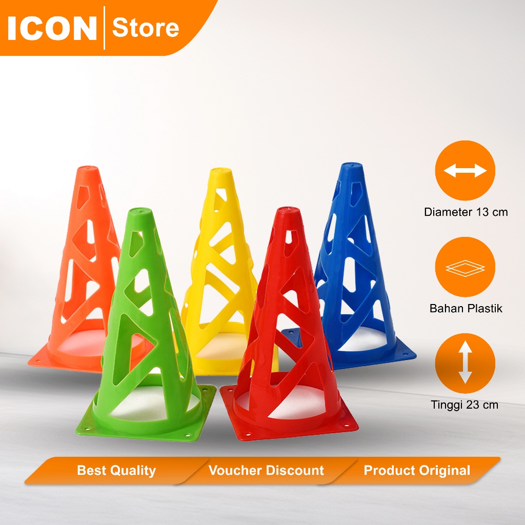 Jual Cone Sepak Bola Model Kerucut Training Olahraga Futsal dan Basket ...