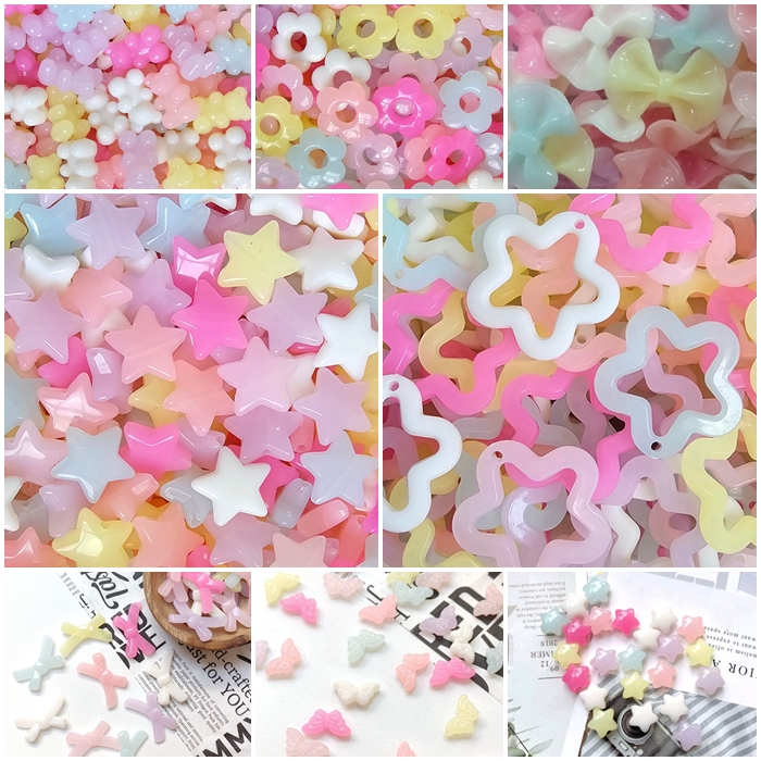 Jual Manik Pastel Candyland Bulat Gummy Bear Love Pita Bintang Awan ...