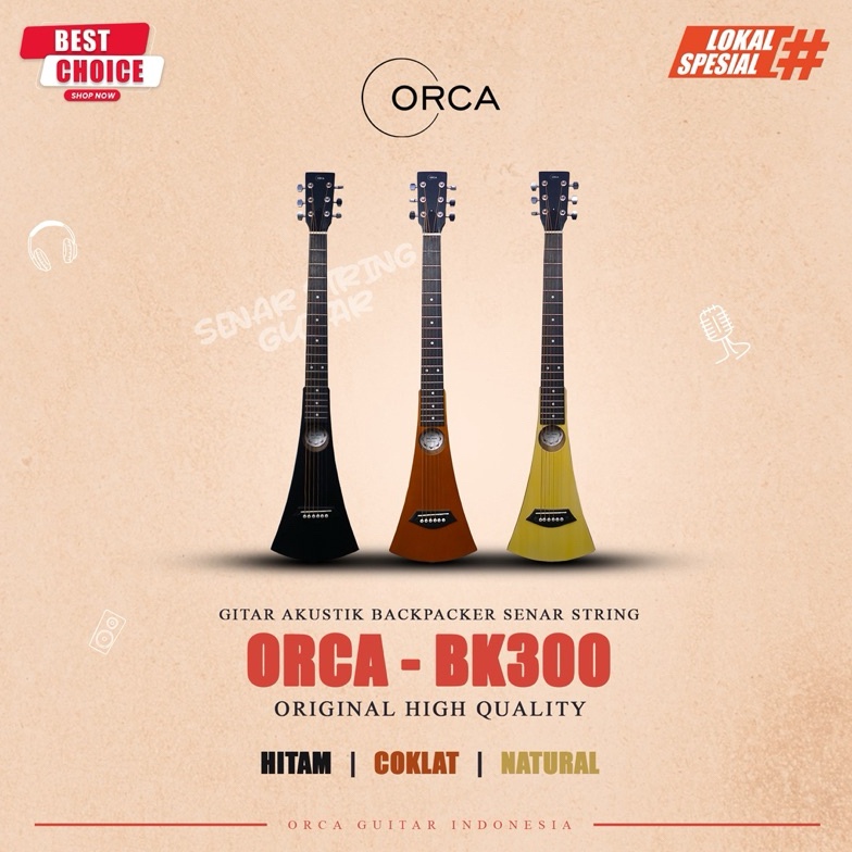 Jual KODE V18P ORCA Gitar Backpacker Akustik ORCA BK3 Senar String ...