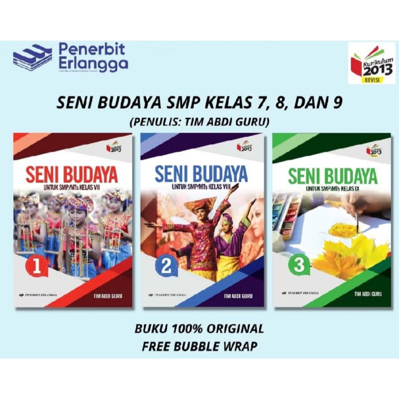 Jual BUKU SISWA SENI BUDAYA UNTUK SMP/MTS KELAS 7-8-9 KURIKULUM K13 REVISI PENERBIT ERLANGGA ...